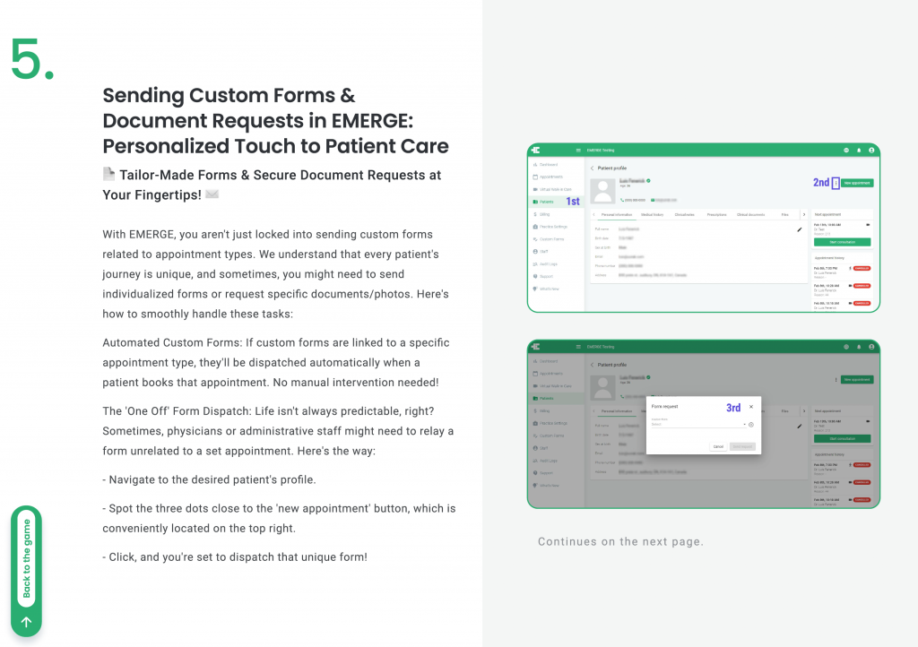Sending Custom Forms & Document Requests in EMERGE: Personalized Touch ...