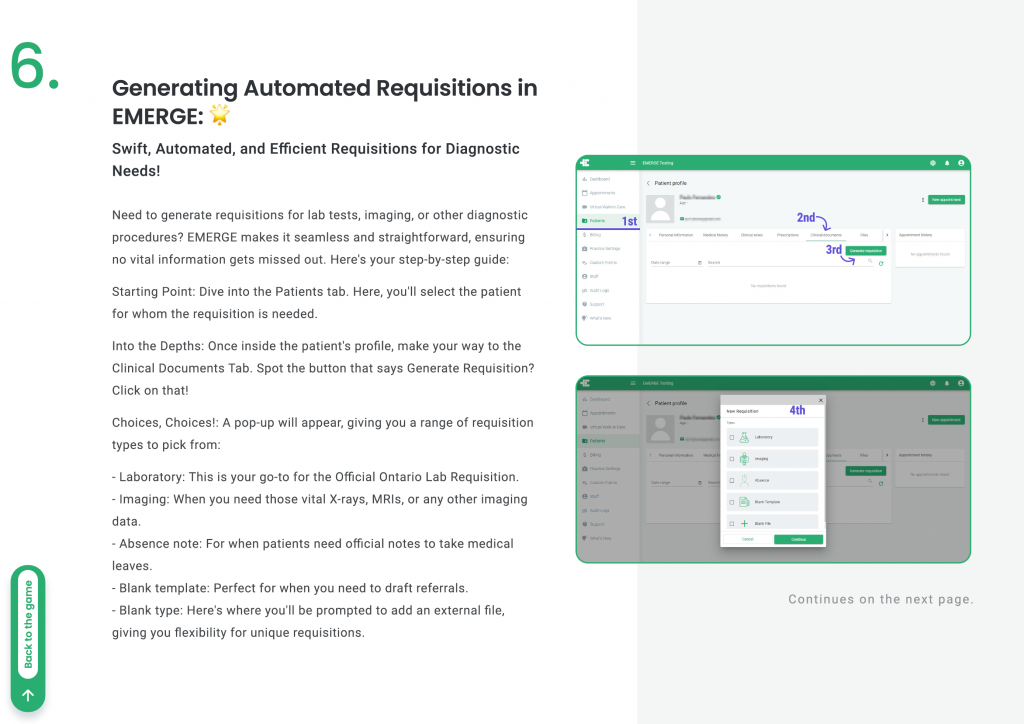 Generating Automated Requisitions in EMERGE - EMERGE Healthcare Co.